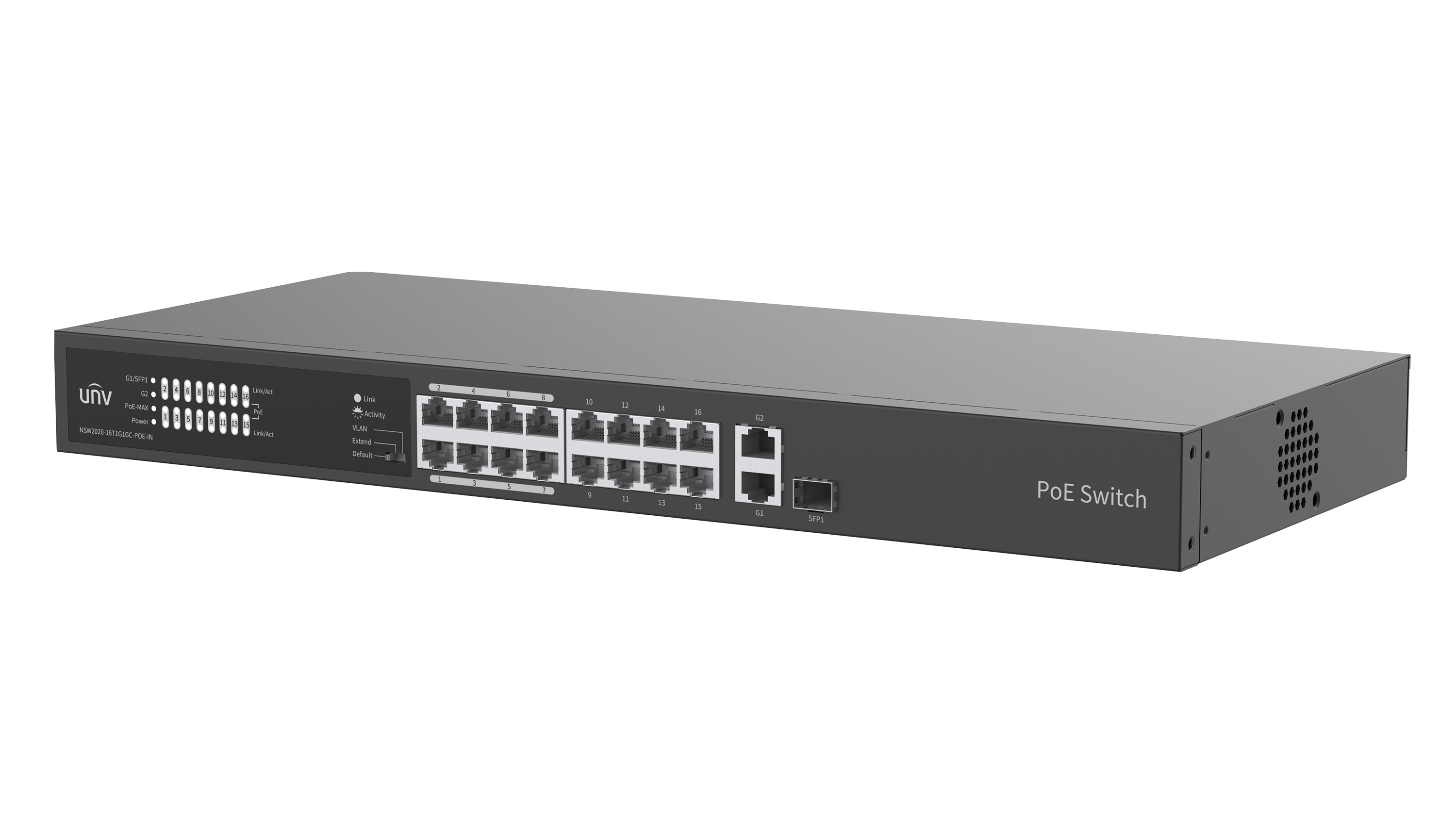 16 + 2 Port PoE Network Switch 10/100 Mbps - Controllers, Switches & Video Adaptors - CCTV ...
